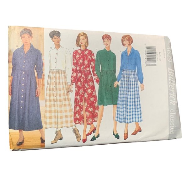 Butterick | Other | Butterick Classics 4629 Womens Dress Sewing Pattern ...